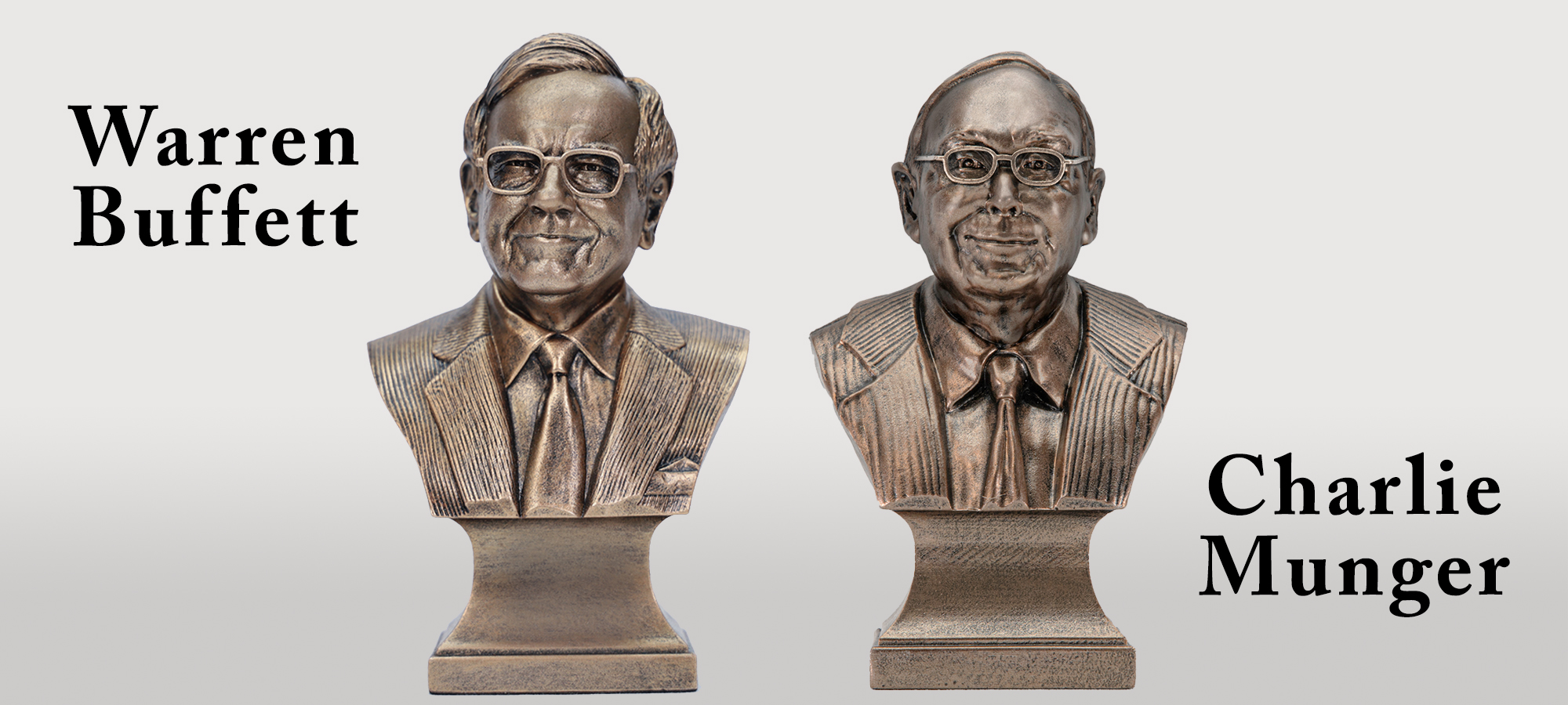 Warren Buffett and Charlie Munger Bust Statues